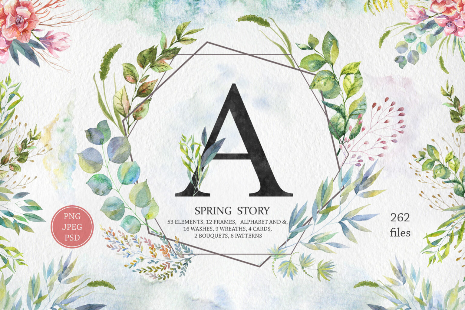 Spring Story Watercolor set – MasterBundles