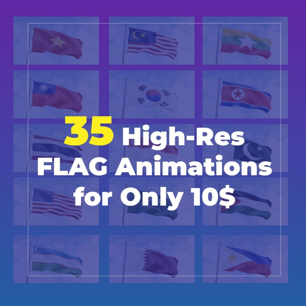 35 Motions Flag 3D animations with High-res for only 10$ - MasterBundles