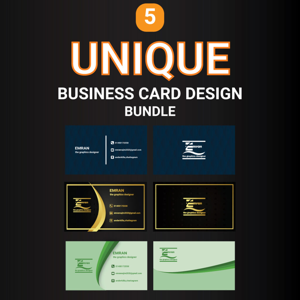 Simple and Unique Business Card Design - MasterBundles