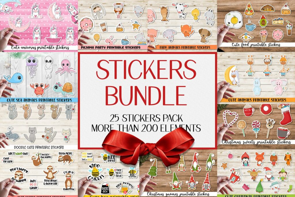 MEGA Stickers Bundle Printable and Digital – MasterBundles