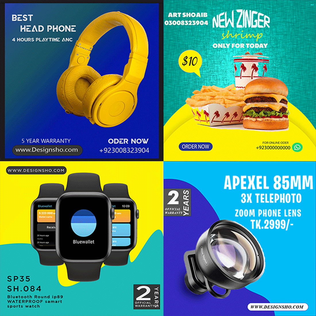 4 Banner Design Templates For 5 Only MasterBundles