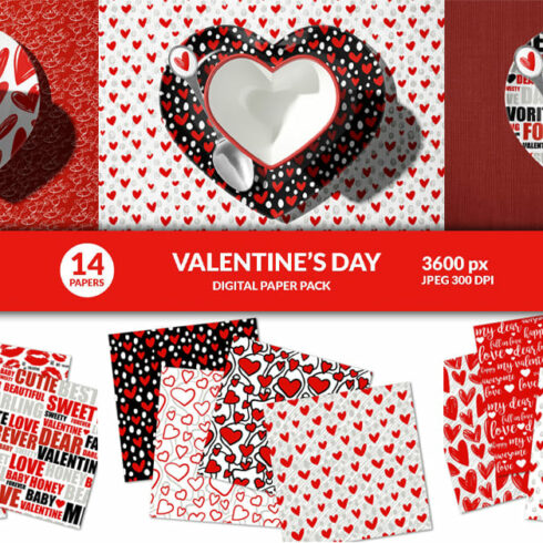 Valentines Day Digital Paper | Master Bundles