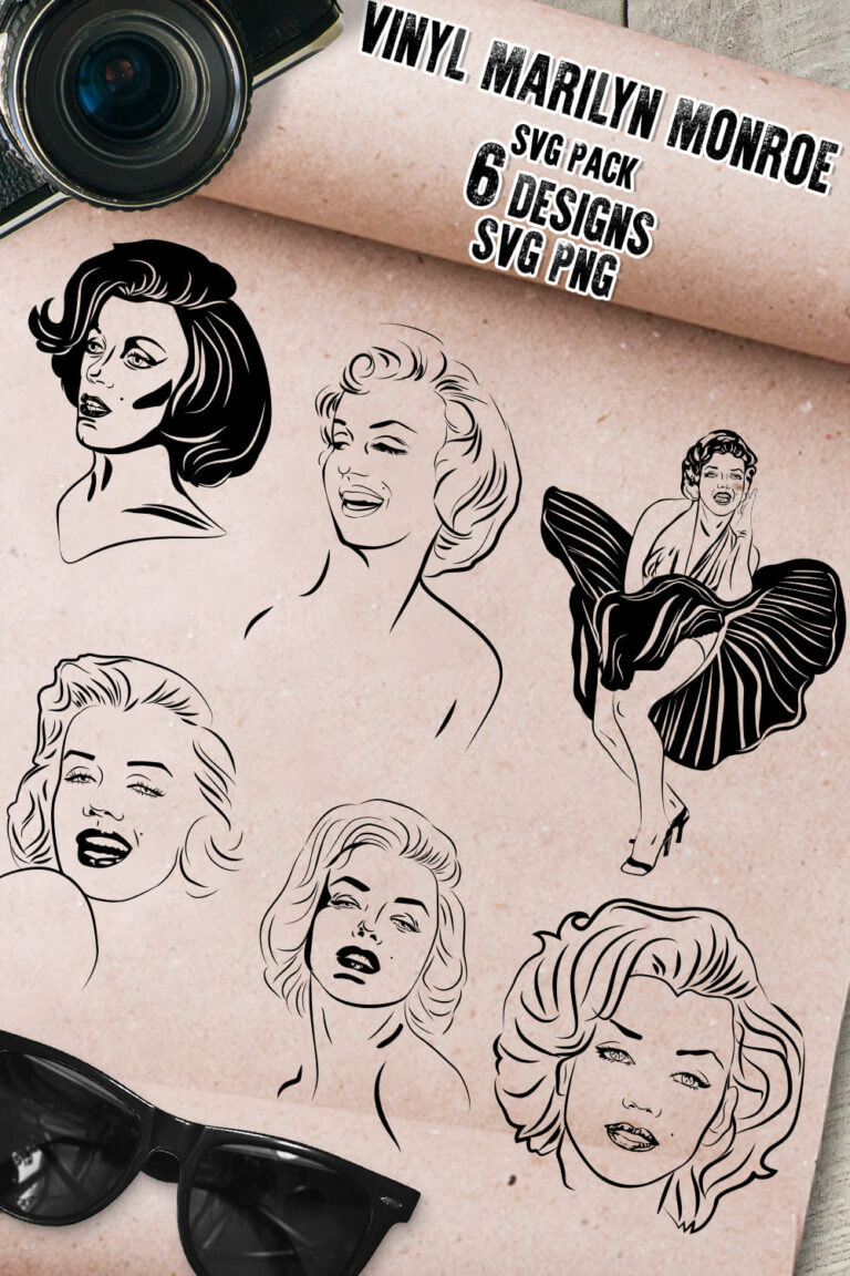 6 Vinyl Marilyn Monroe SVG Designs – MasterBundles