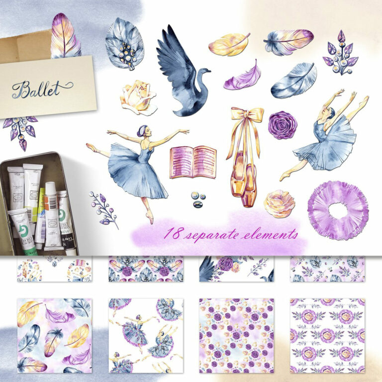 Watercolor Swan Lake – MasterBundles