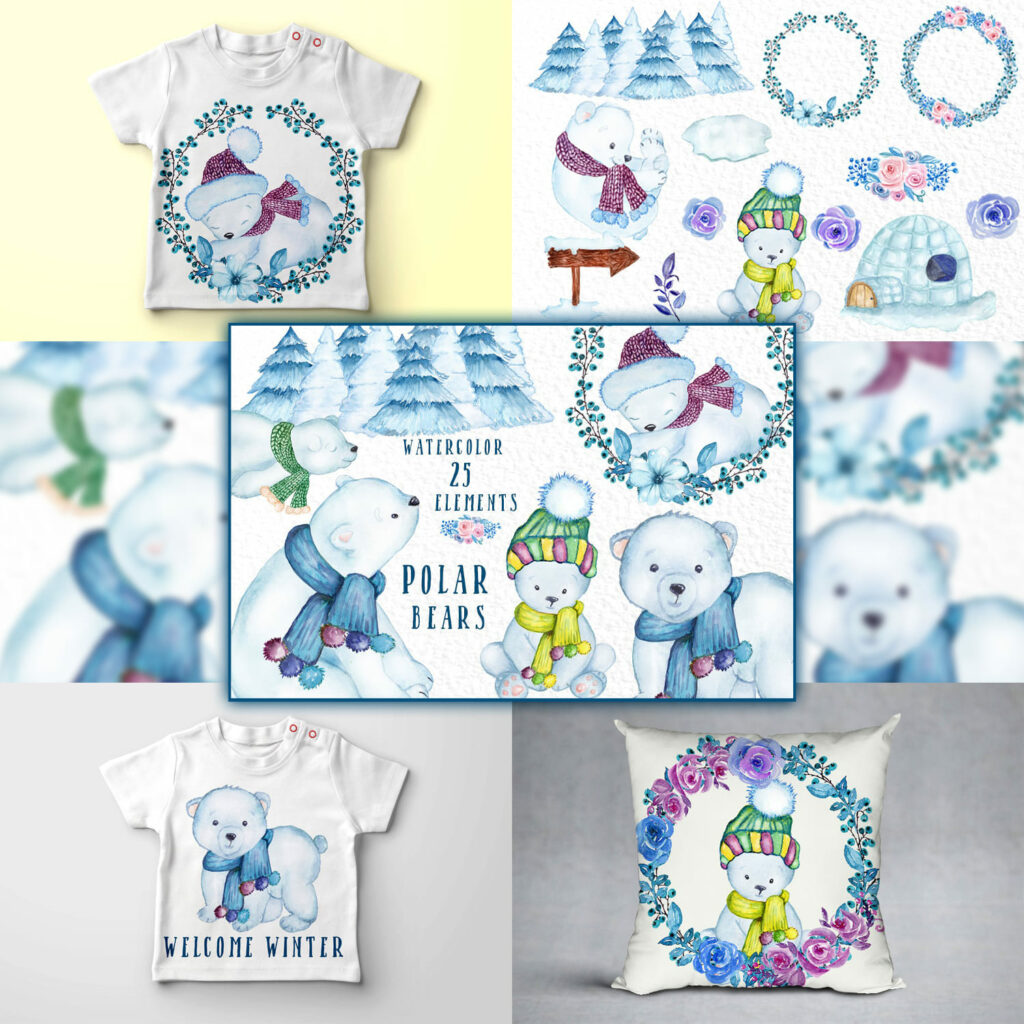 Polar Bears Clipart – MasterBundles
