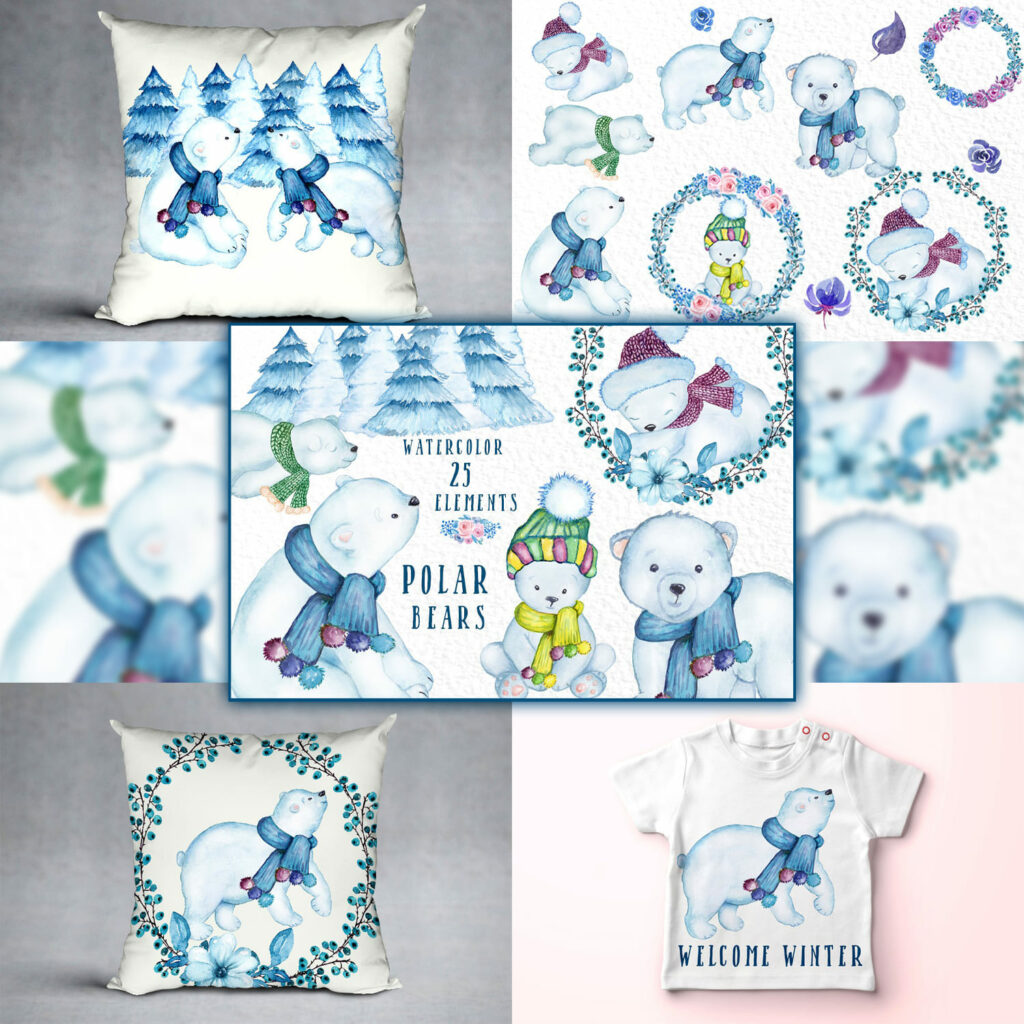 Polar Bears Clipart – MasterBundles