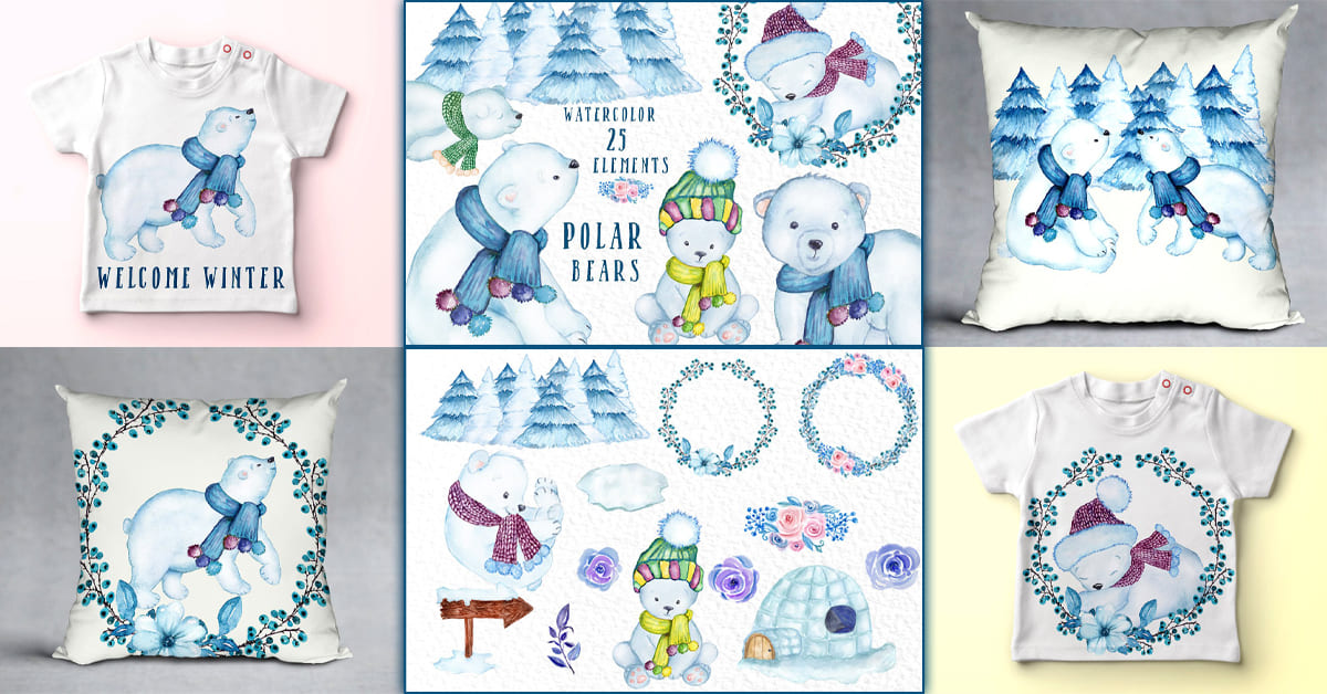 Polar Bears Clipart – MasterBundles