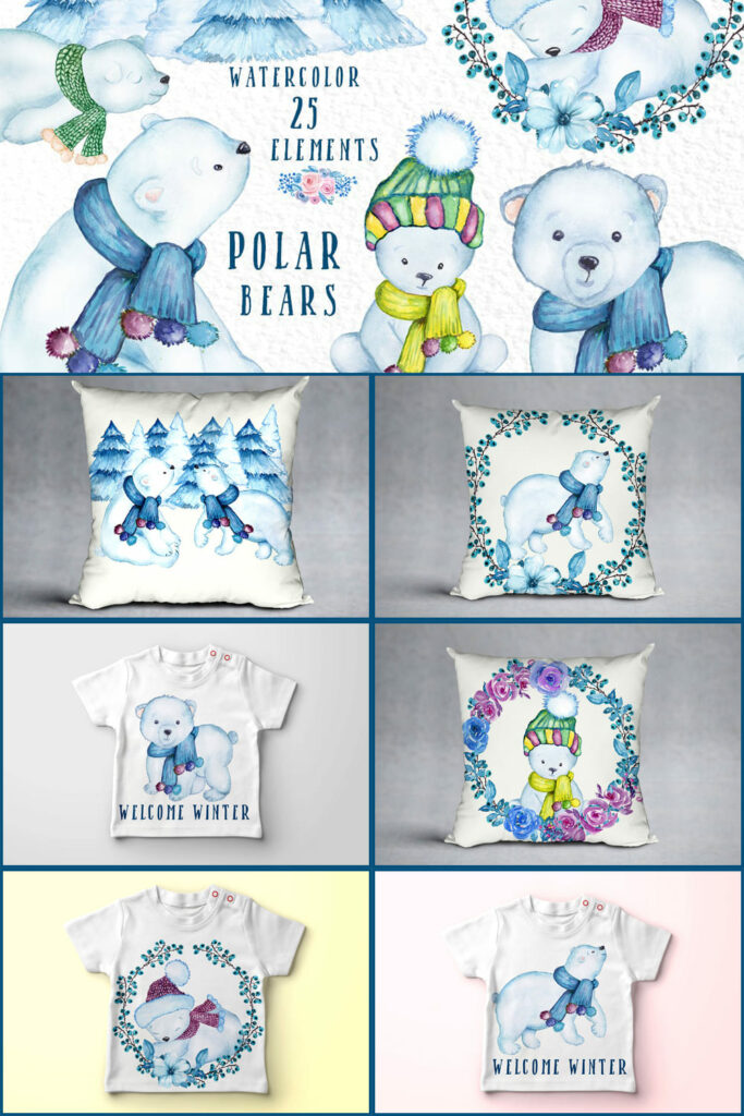 Polar Bears Clipart – MasterBundles