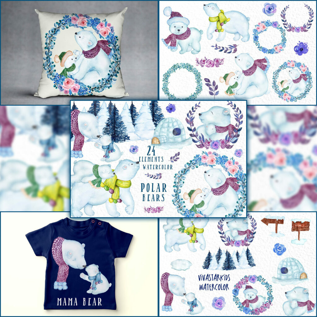Watercolor Winter Animals – MasterBundles