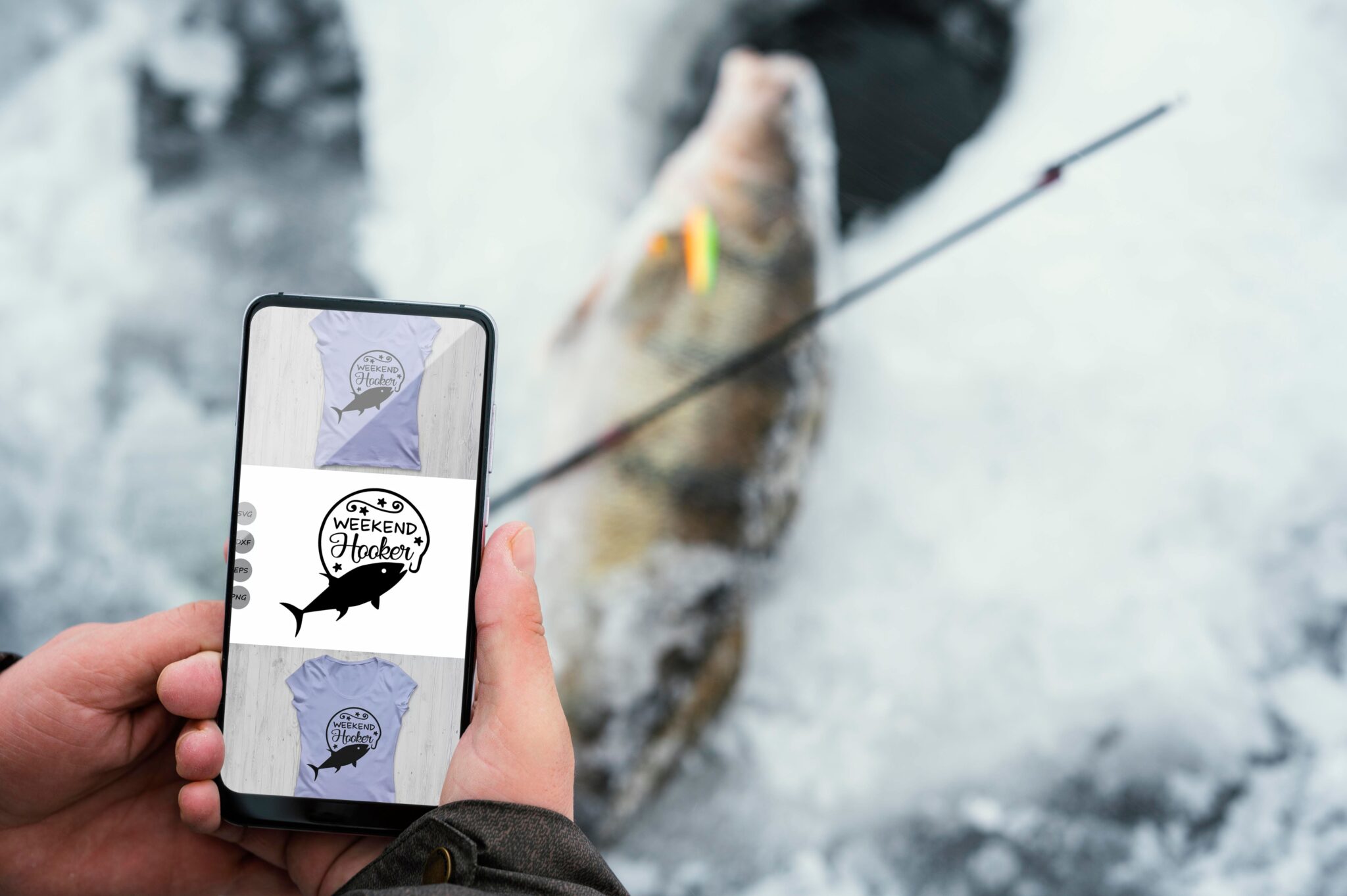 Weekend Hooker SVG, Fish Hook SVG, Fishing SVG, Lake SVG. – MasterBundles