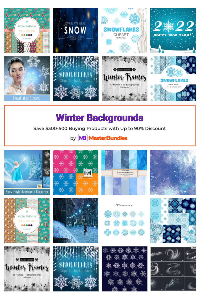 14+ Winter Backgrounds 2023: Premium Products & Bundles - [MB]