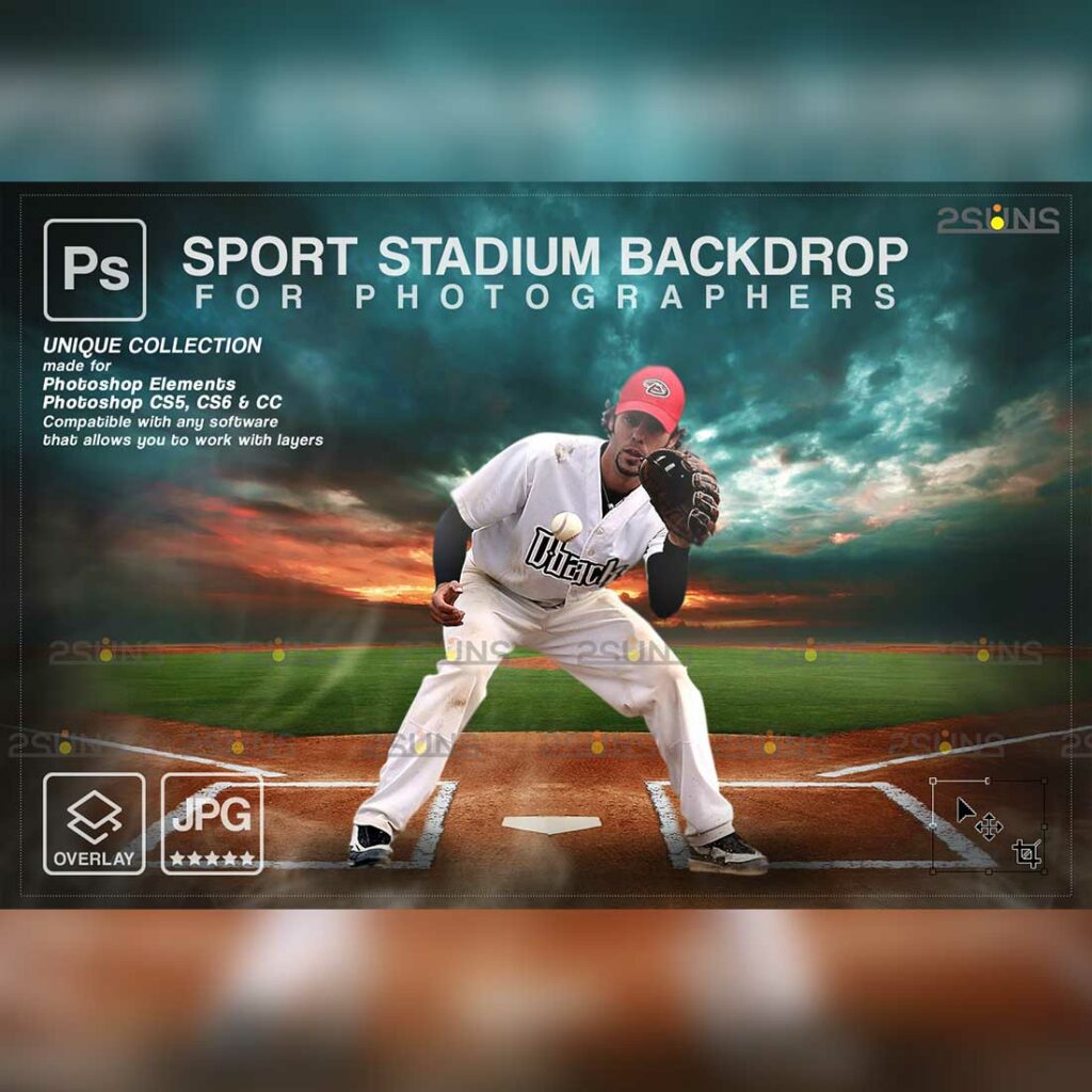 Baseball Backdrop Sports Digital - MasterBundles
