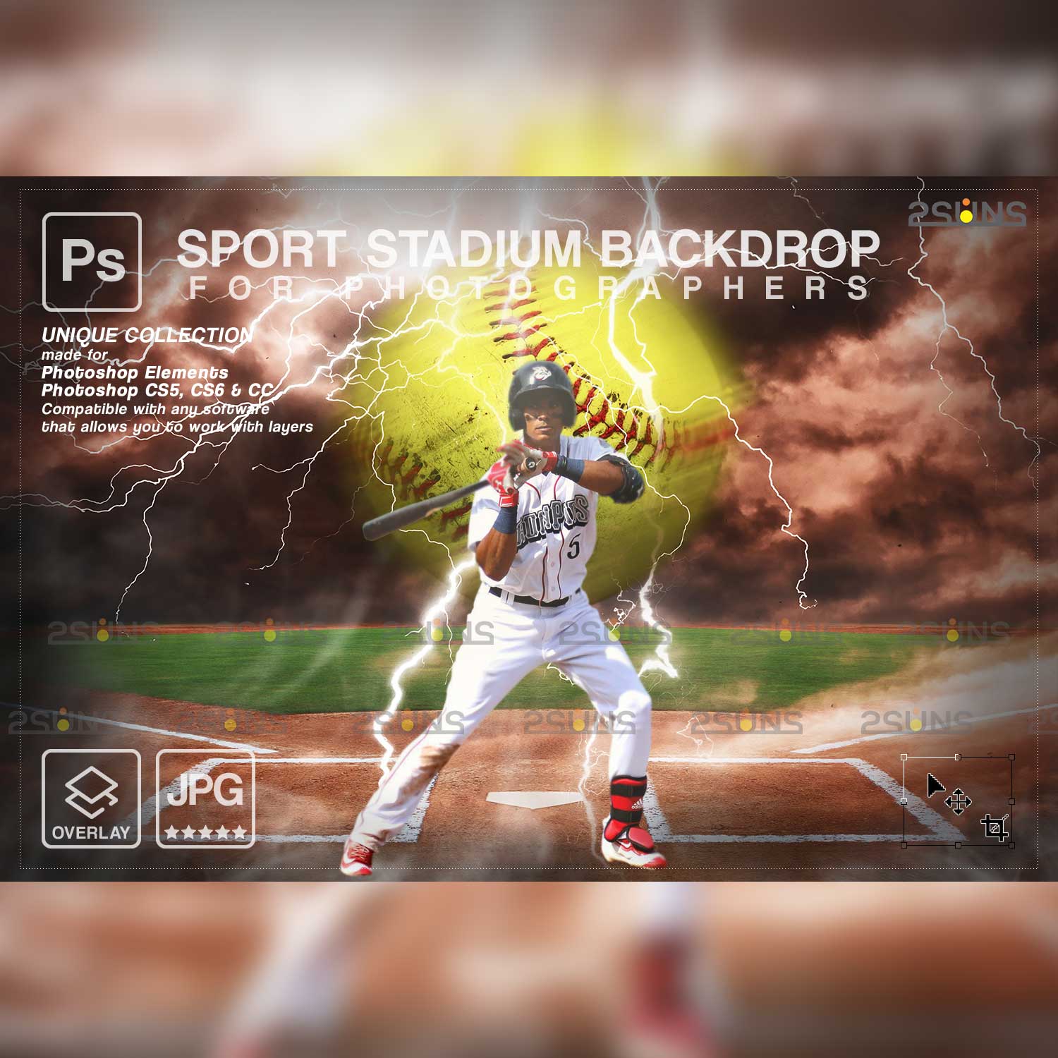 Softball Backdrop Sports Digital - MasterBundles