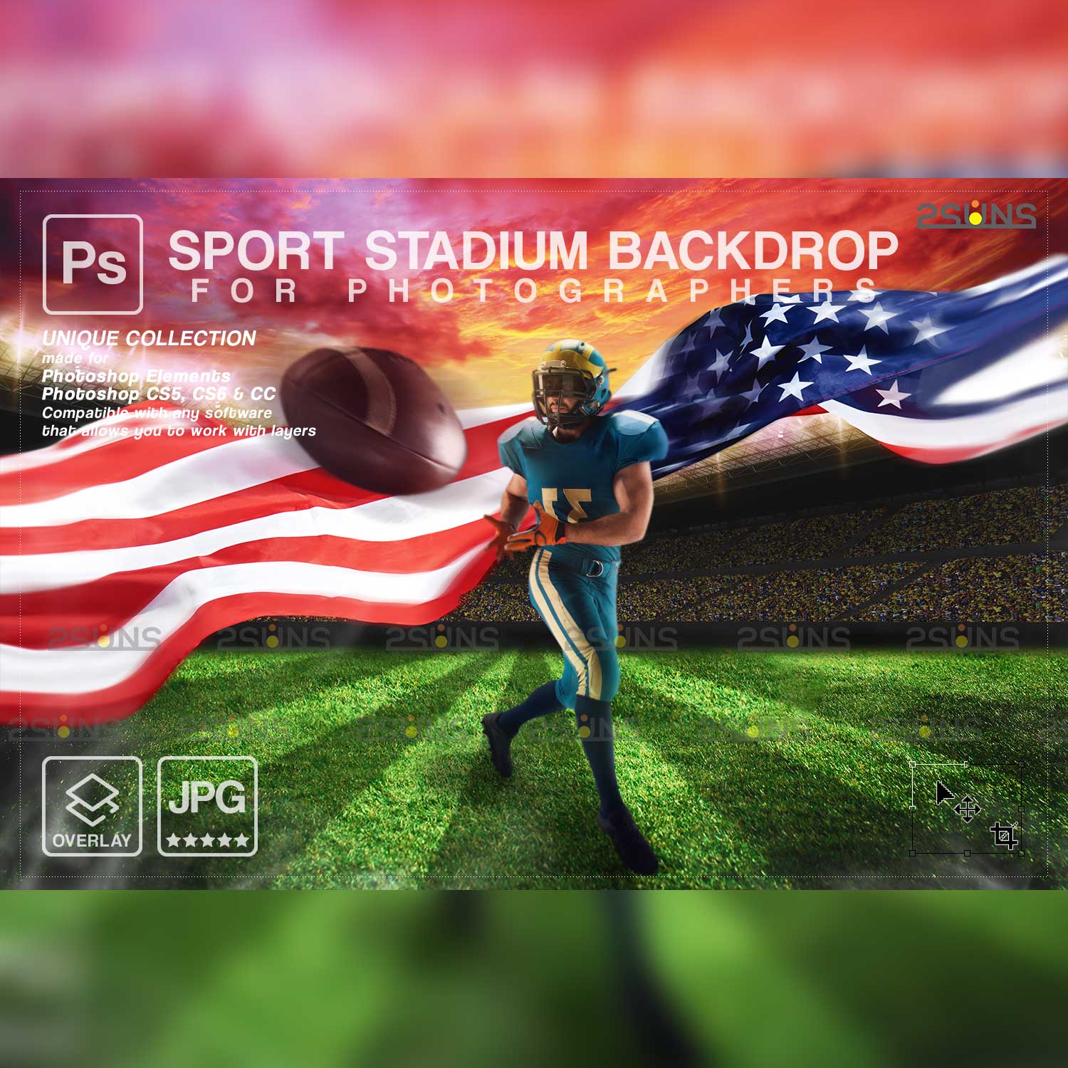 Football Backdrop Sports Digital - MasterBundles