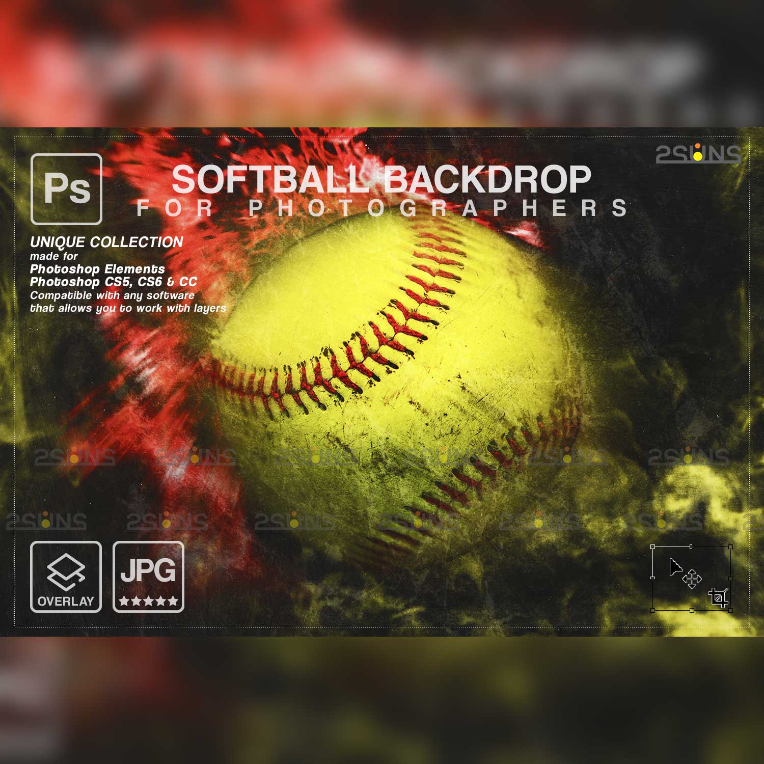 Softball Backdrop Sports Digital - MasterBundles