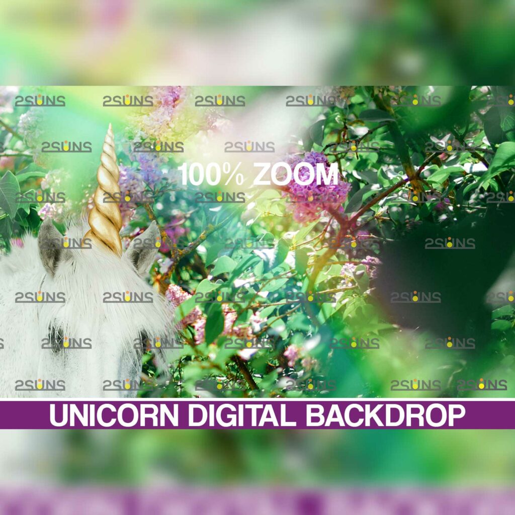 Unicorn digital background, Floral digital backdrop, Unicorn overlay ...