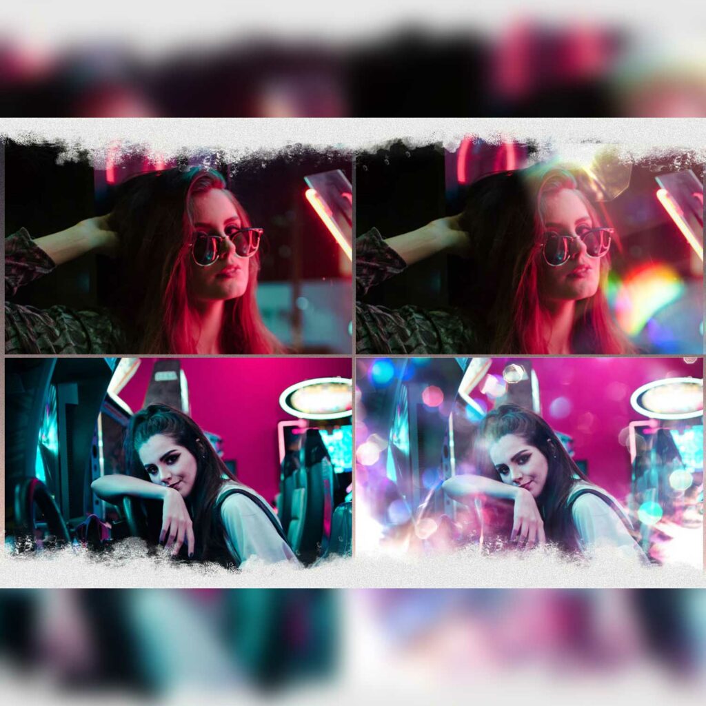 Neon overlays, Bokeh overlay, Christmas overlay, Photoshop overlay ...