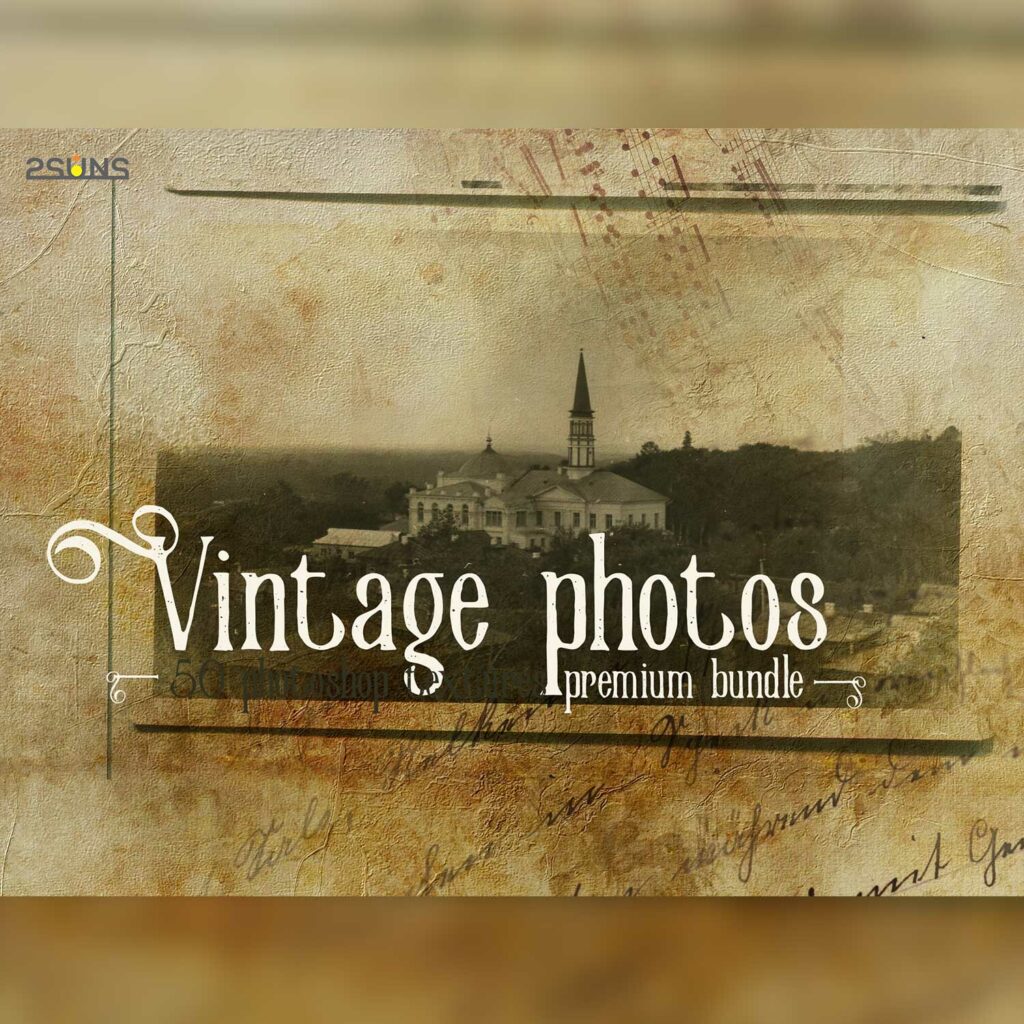 Premium Bundle Vintage photoshop textures, retro photos, digital ...
