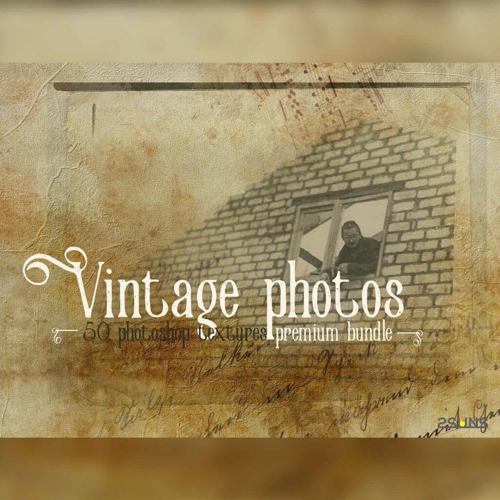 Premium Bundle Vintage photoshop textures, retro photos, digital ...