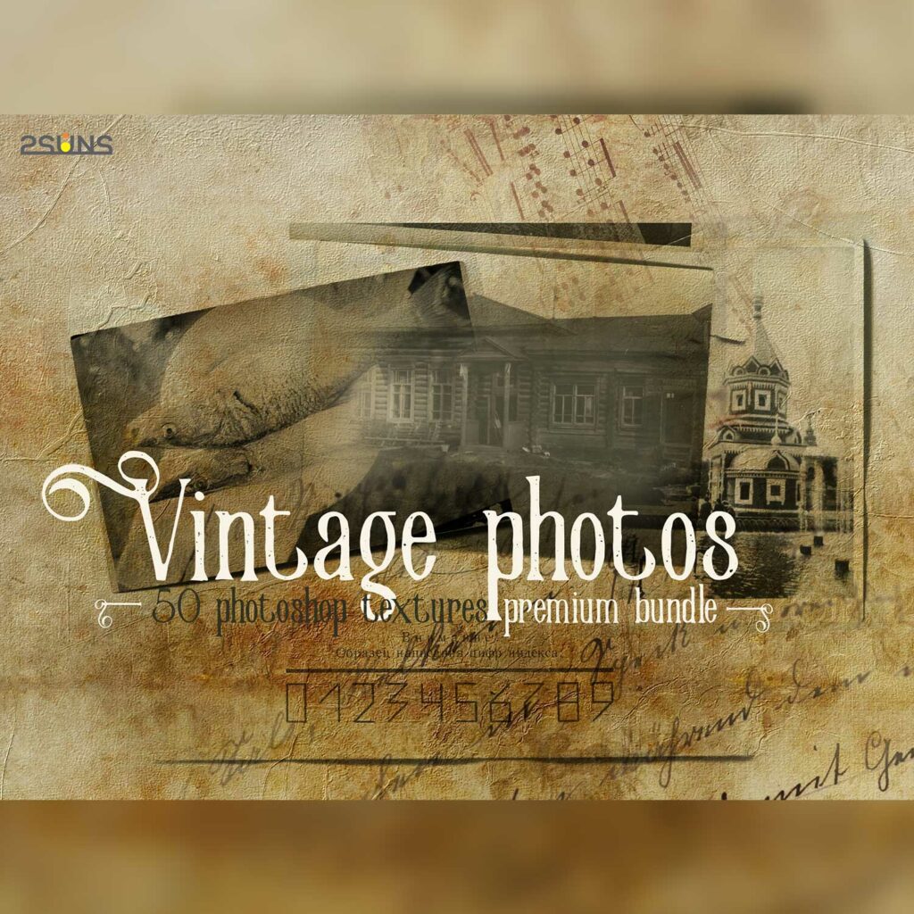 Premium Bundle Vintage photoshop textures, retro photos, digital ...