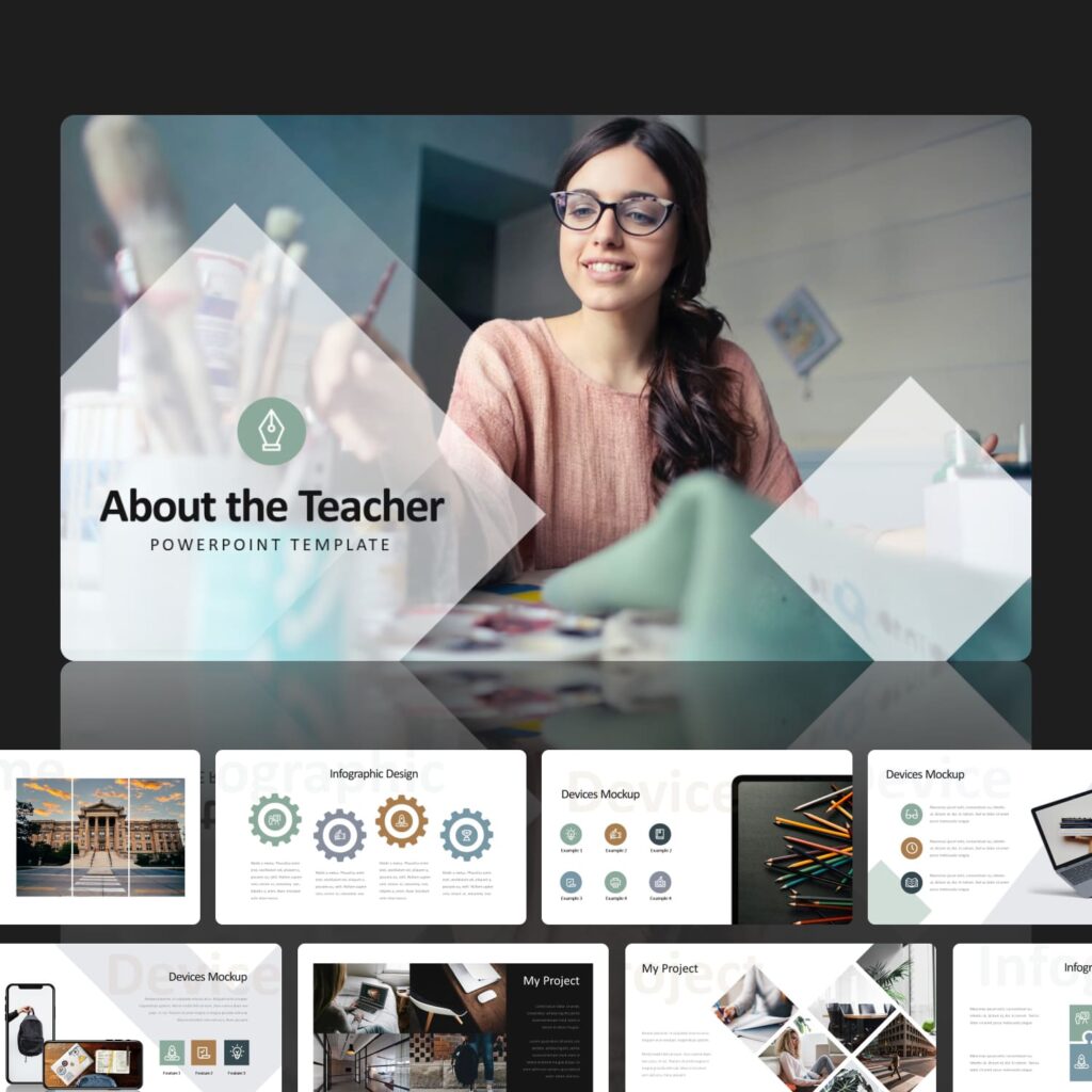 About the Teacher Powerpoint Template – MasterBundles
