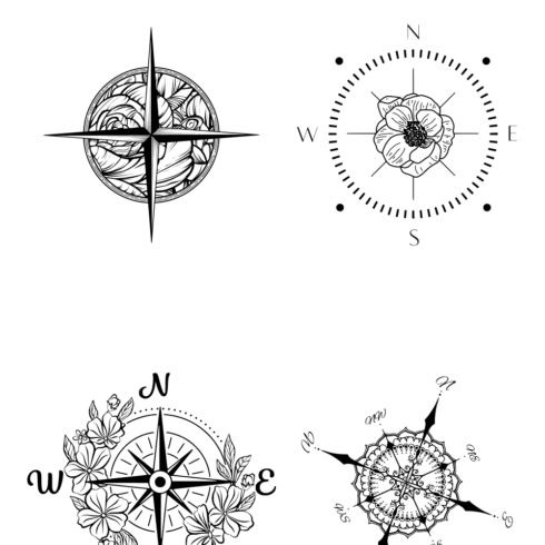 Floral Compass SVG | Master Bundles