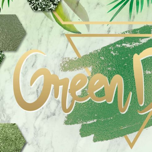 Emerald green digital paper, Glitter digital paper pack, Glitter ...