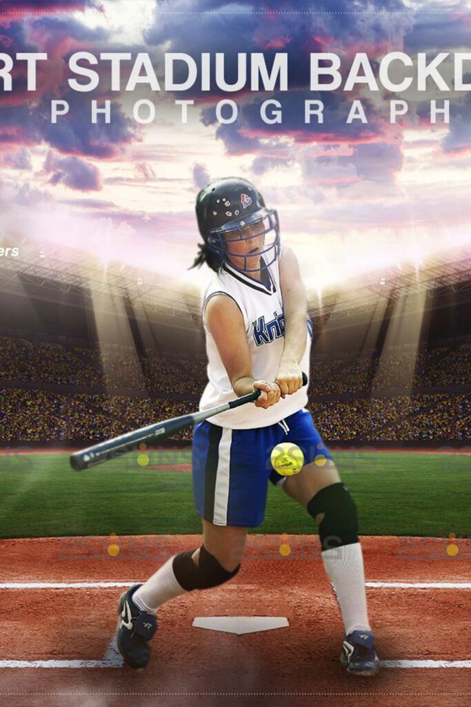 Softball Backdrop Sports Digital - MasterBundles