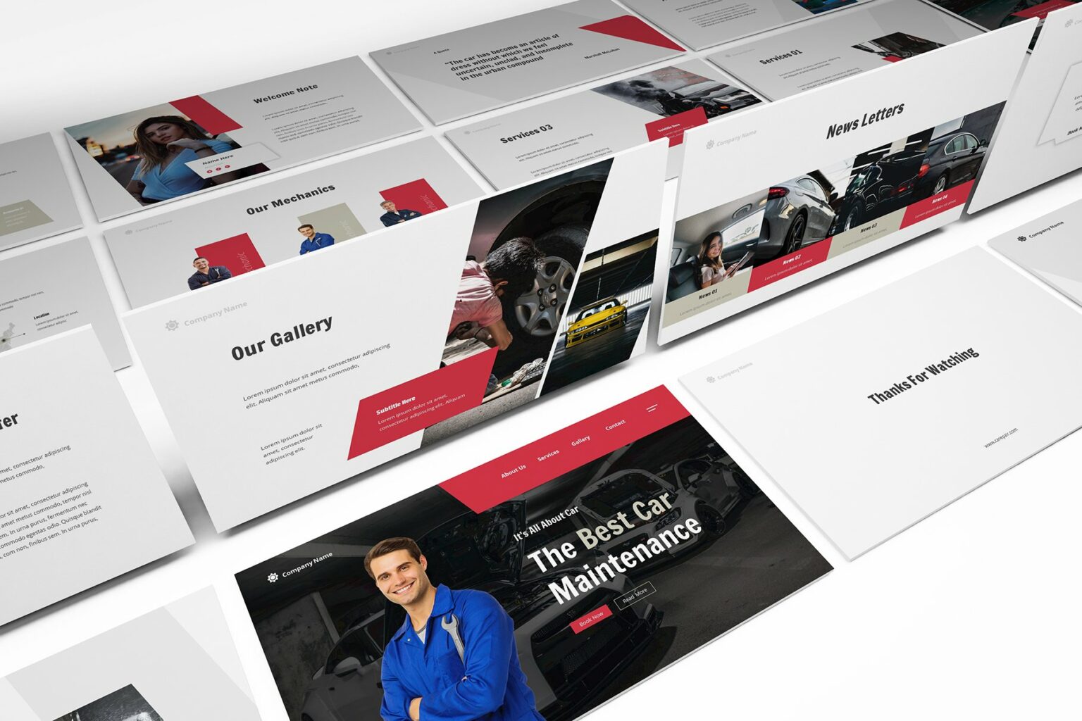 Car Repair Powerpoint Template – MasterBundles