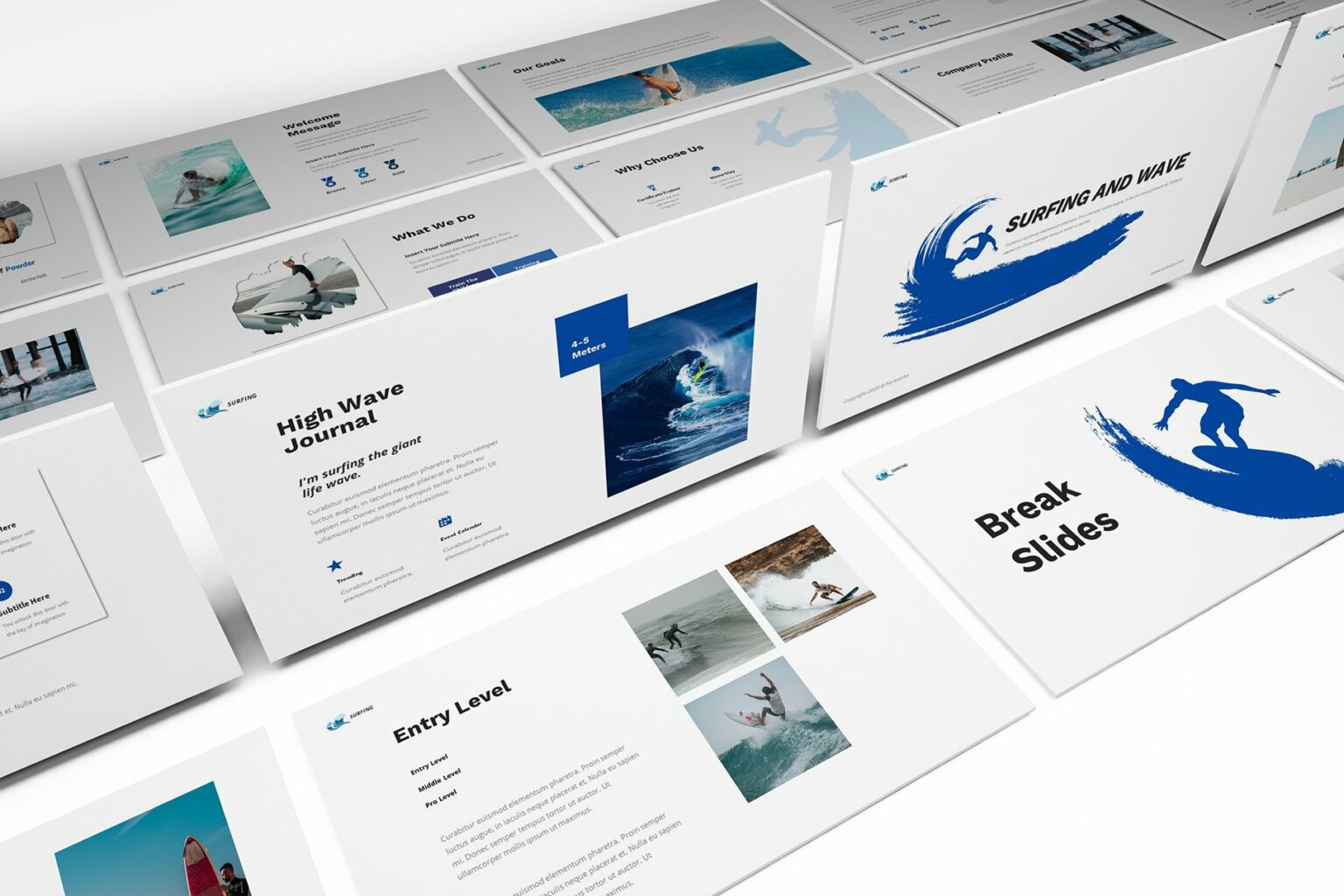 Surfing Powerpoint Template – MasterBundles