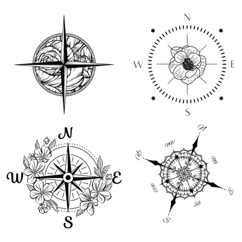 Floral Compass SVG | Master Bundles