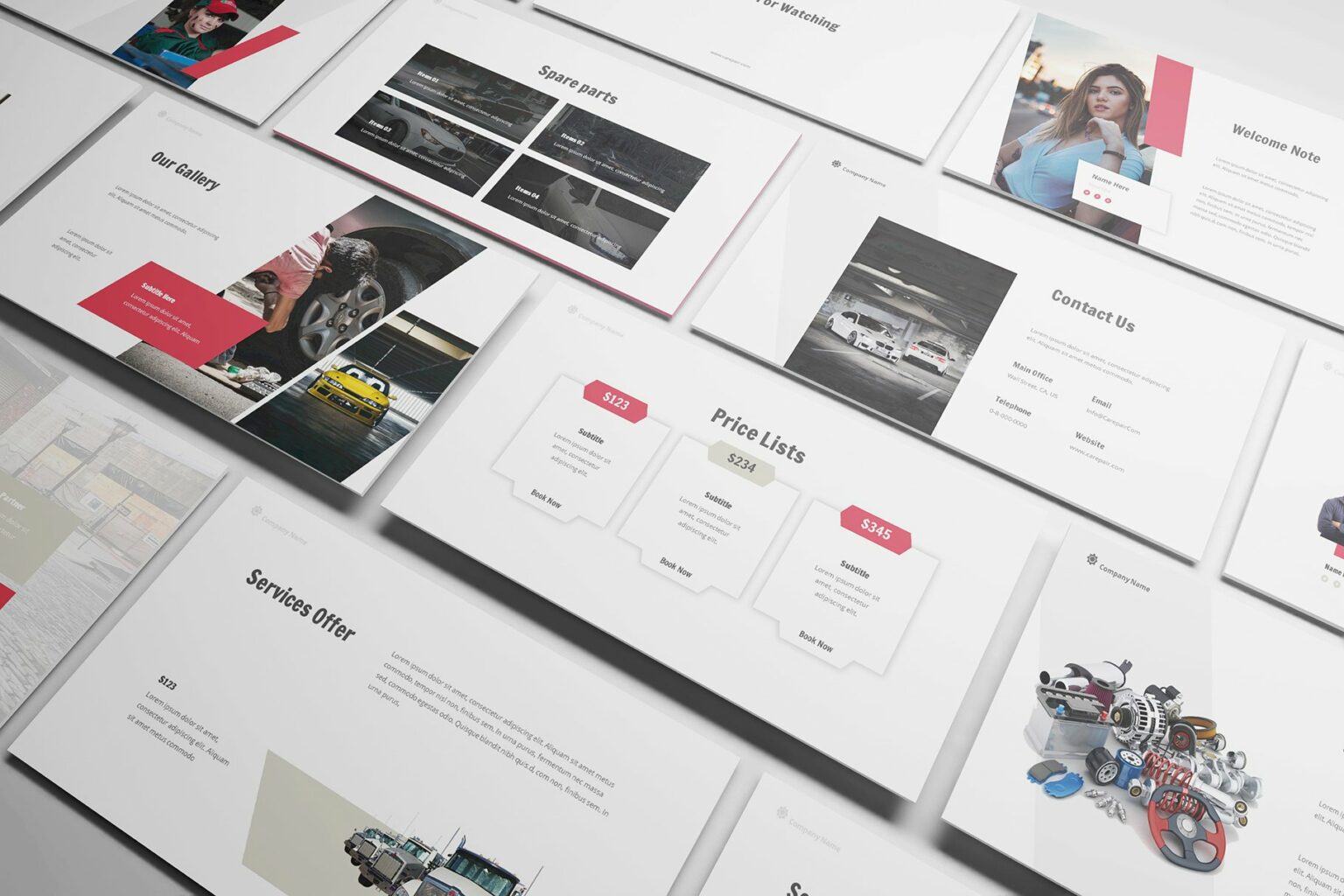 Car Repair Powerpoint Template – MasterBundles