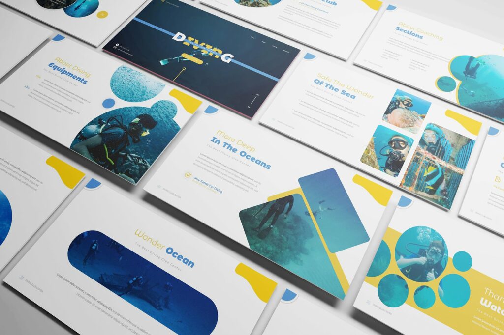Diving Clubs Powerpoint Template – MasterBundles