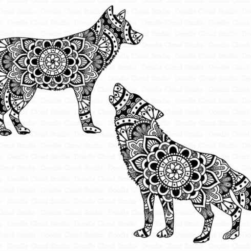 Mandala Wolf SVG, Howling Wolf Mandala SVG Files | Master Bundles