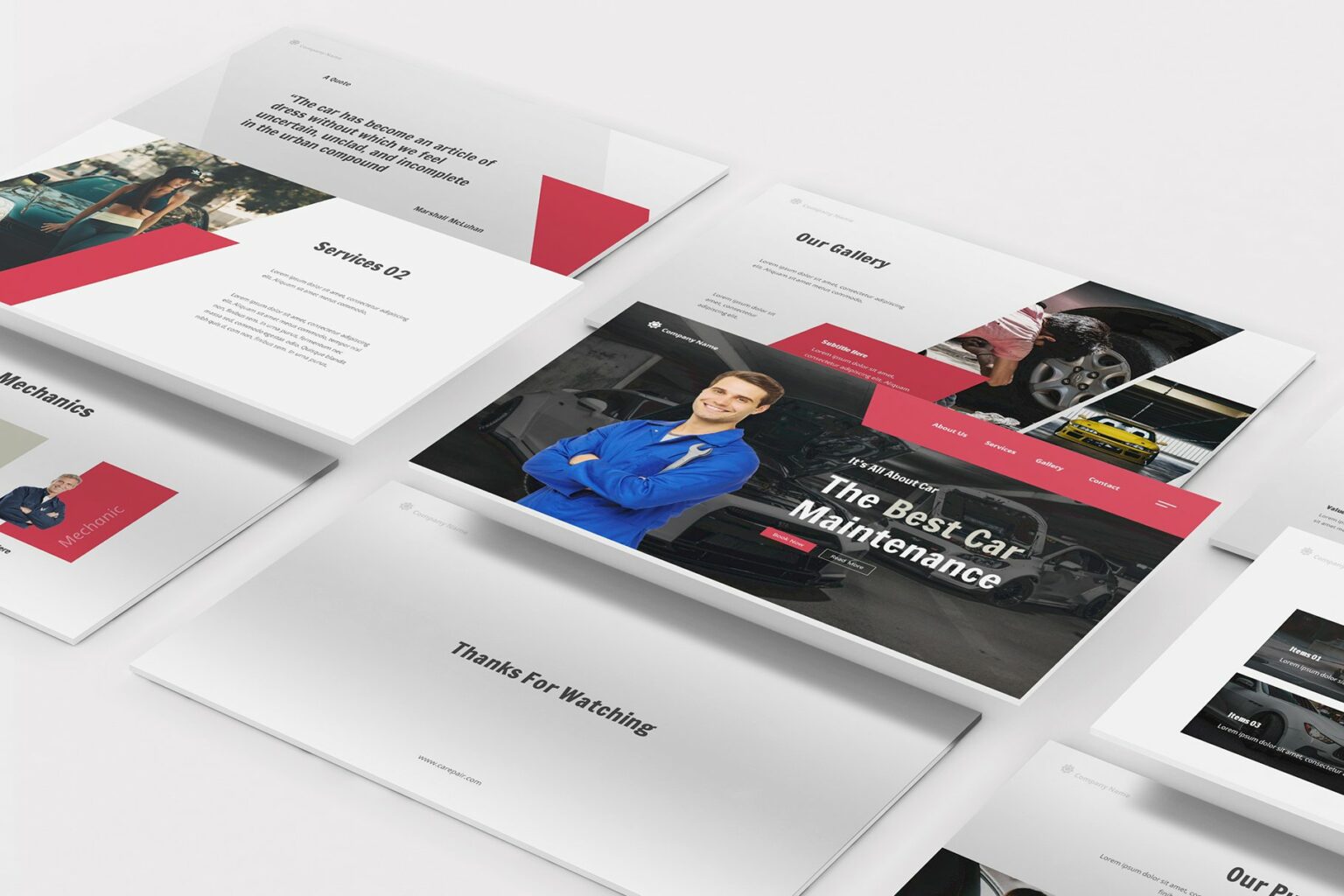 Car Repair Powerpoint Template – MasterBundles