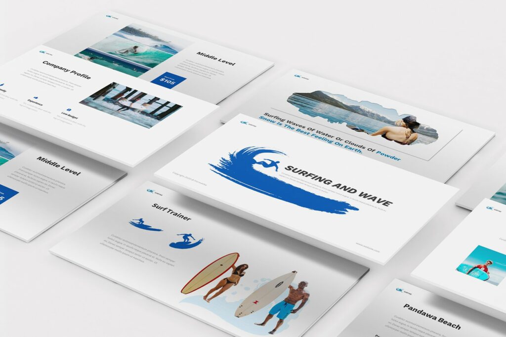 Surfing Powerpoint Template – MasterBundles