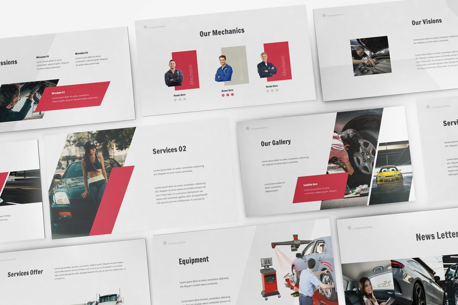 Car Repair Powerpoint Template – MasterBundles