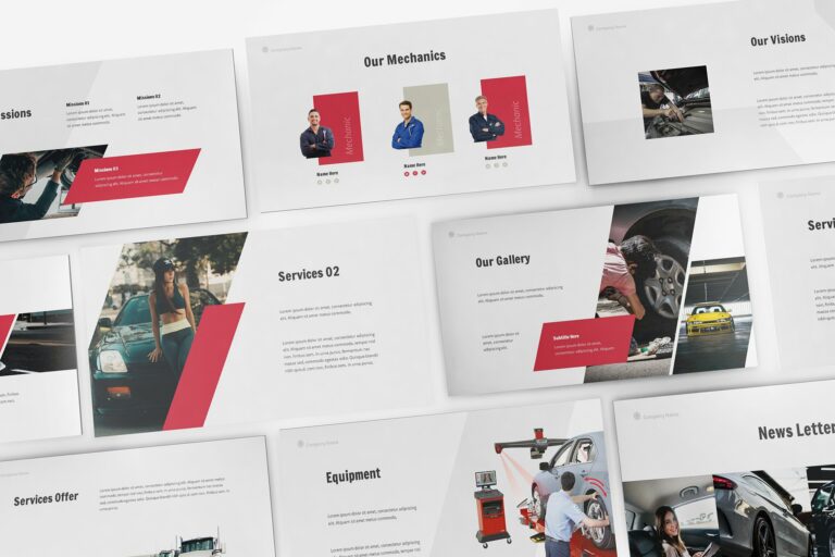 Car Repair Powerpoint Template – MasterBundles