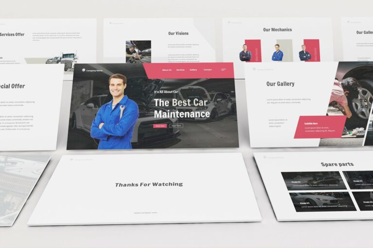Car Repair Powerpoint Template – MasterBundles
