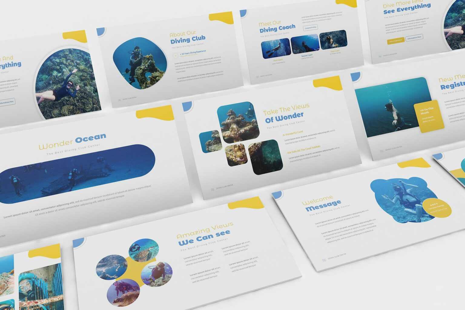 Diving Clubs Powerpoint Template – MasterBundles