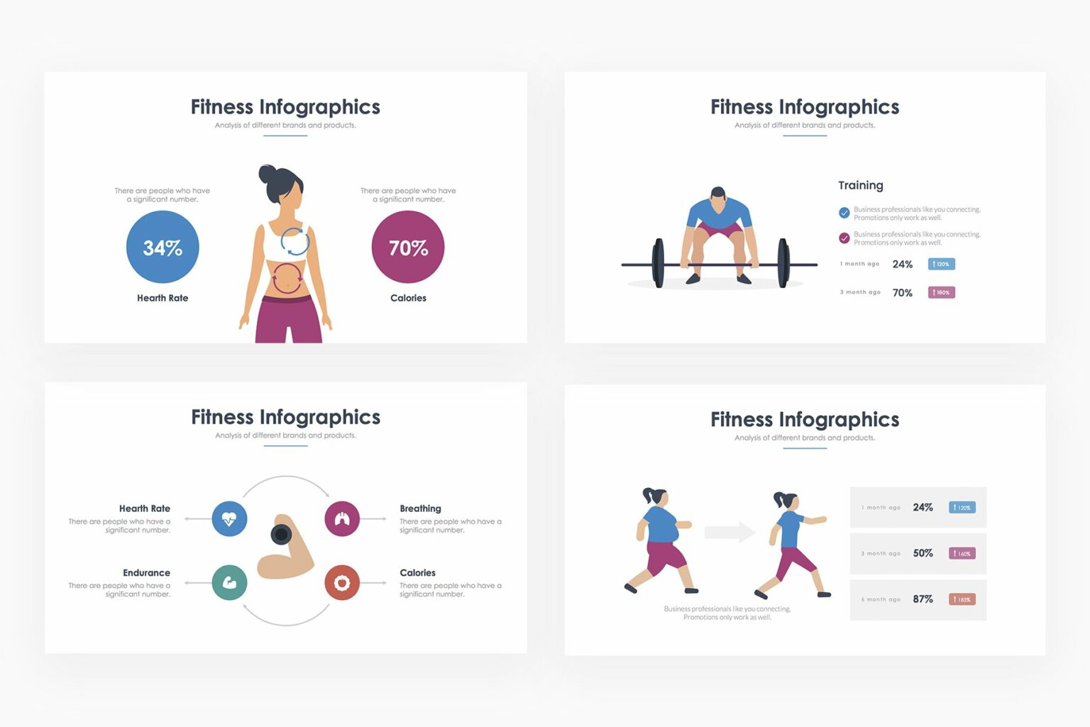 24 Fitness Infographics - PowerPoint – MasterBundles