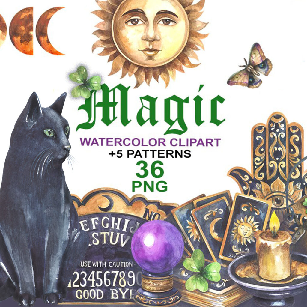 Magic Watercolor Clipart - MasterBundles