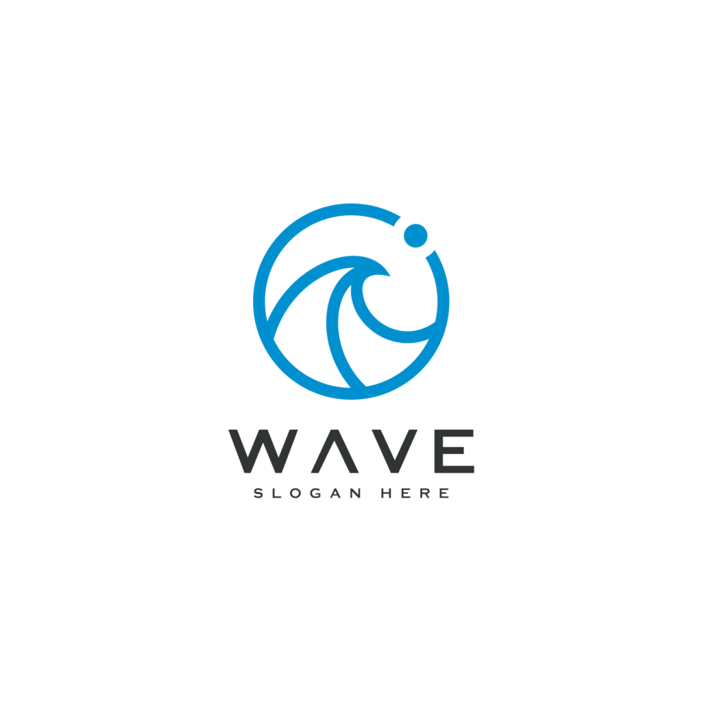 ocean wave logo vector design - MasterBundles