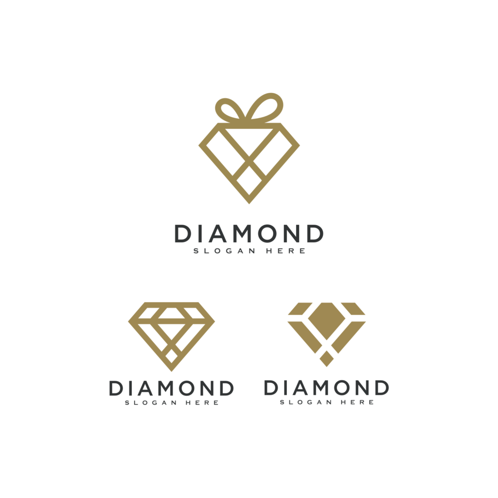 set of diamond logo vector designs template - MasterBundles