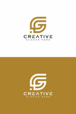 initial letter g logo line style vector design | MasterBundles
