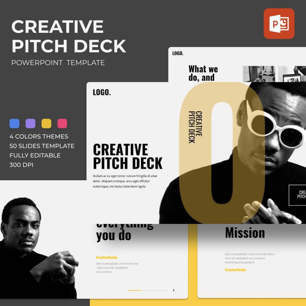 Creative Pitch Deck Powerpoint Template – MasterBundles