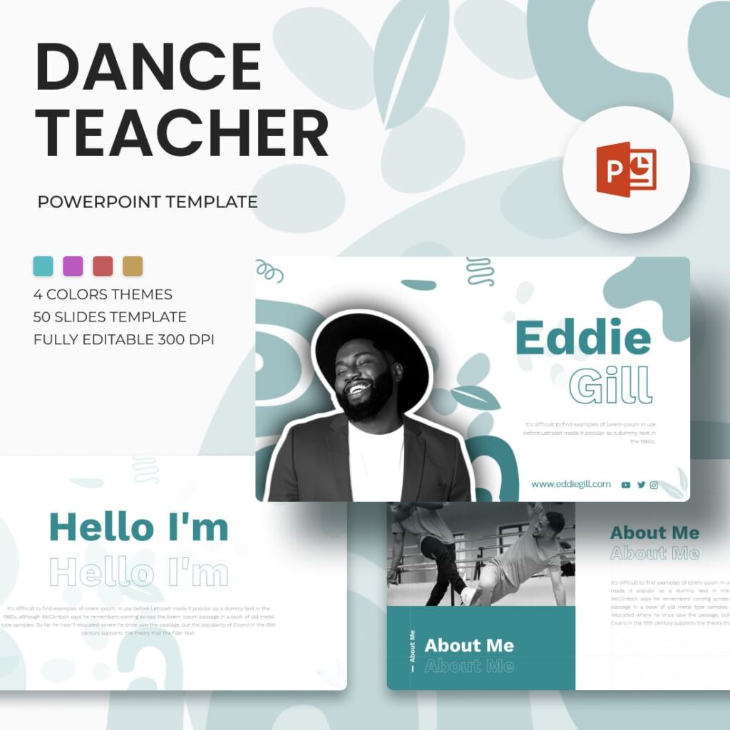 Dance Teacher PowerPoint Template – MasterBundles