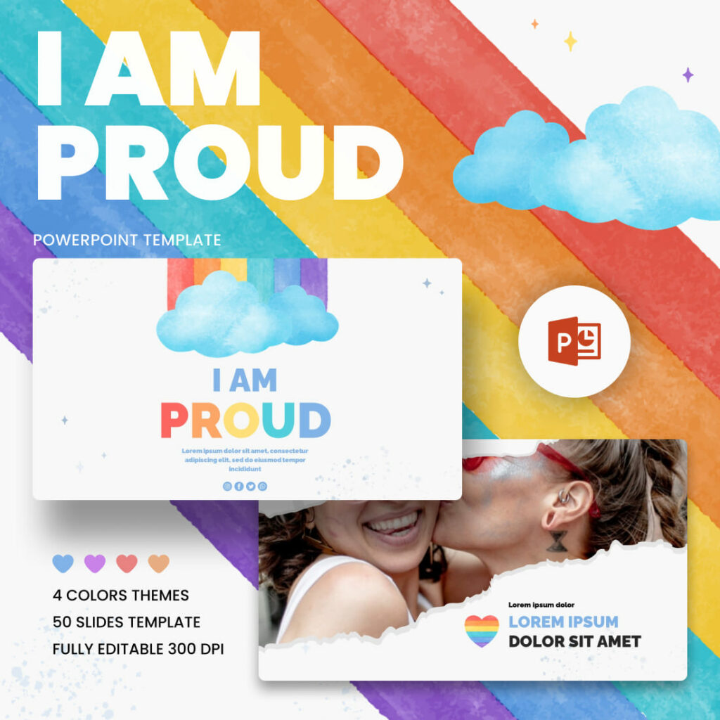 I'm Proud LGBTQ PowerPoint Template – MasterBundles