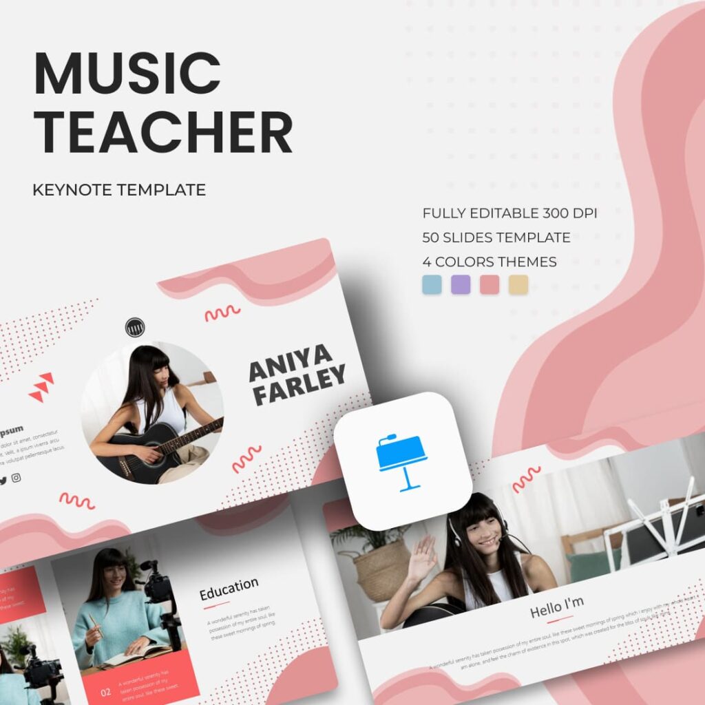 Music Teacher Keynote Template – MasterBundles