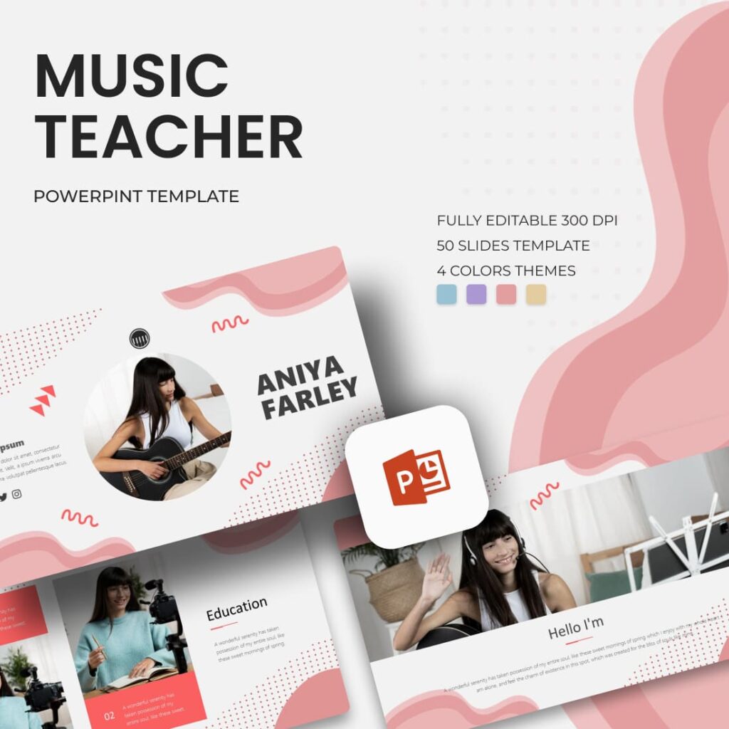 Music Teacher Powerpoint Template – MasterBundles